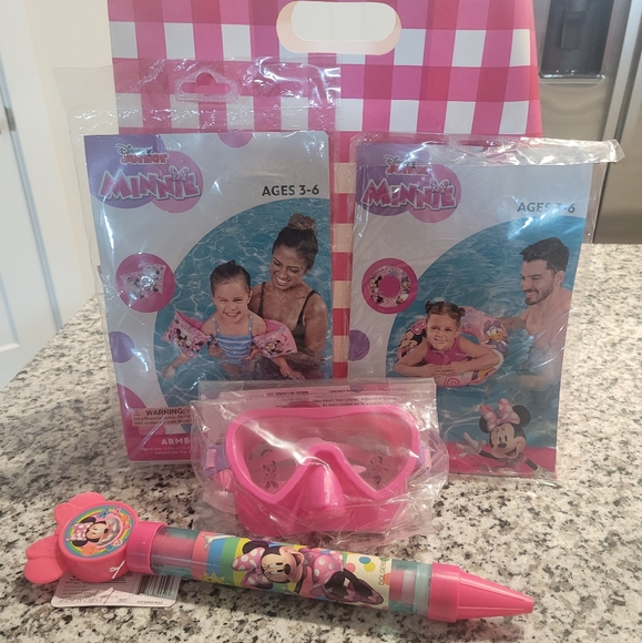 Disney | Toys | Disney Minnie Mouse Pink Swim Set For Kids | Poshmark